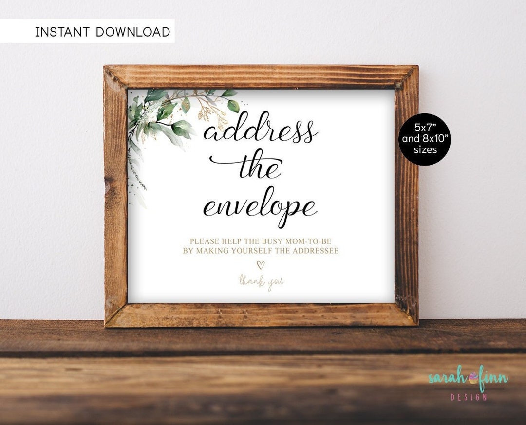 Write Your Address on Envelope Sign Instant Download Printable Write ...