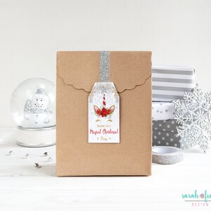 Unicorn Christmas Gift Tags Instant Download Printable Magical ...