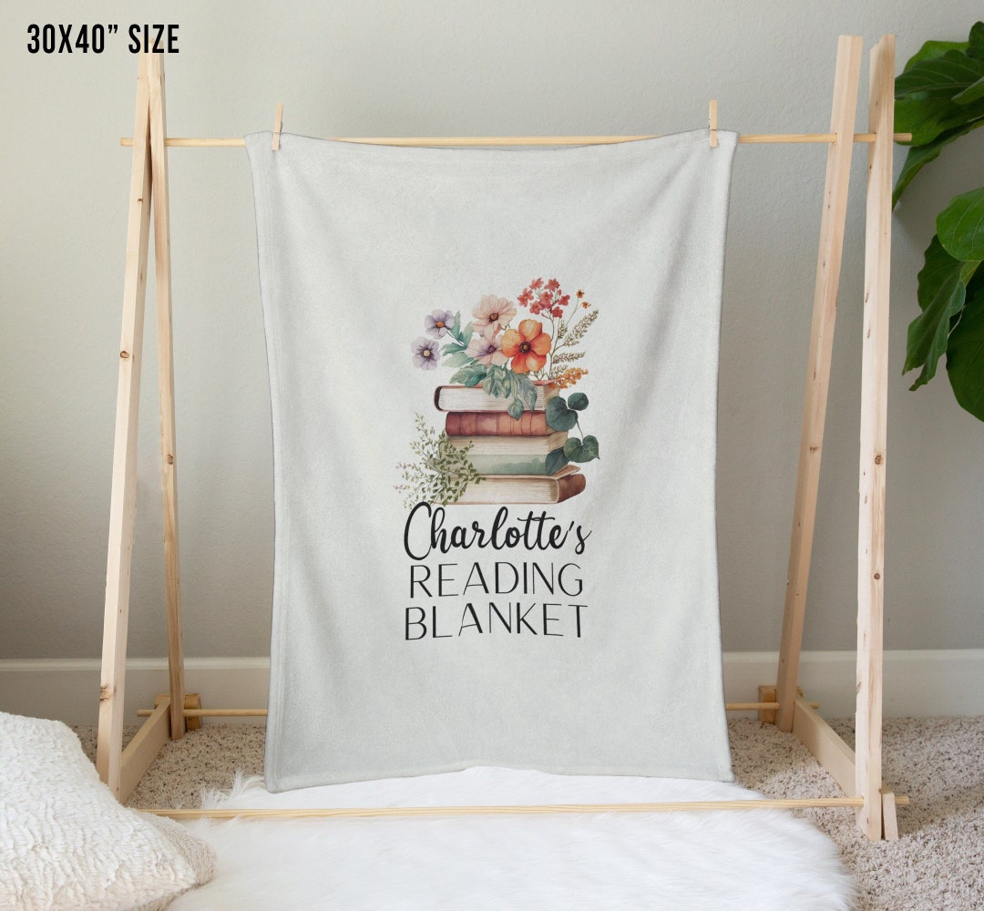 Personalized Reading Blanket Gift for Book Lover Book Blanket Reading ...