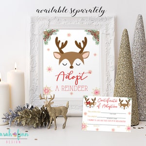 EDITABLE Boy Reindeer Deer Birthday Favor Tags Party Thank You Tags ...