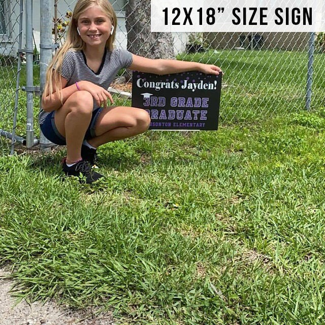 Elementary Graduation Yard Sign Middle School Graduate | Etsy