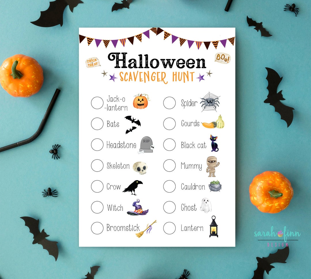 Halloween Scavenger Hunt Fall Scavenger Hunt Printable for Kids or ...