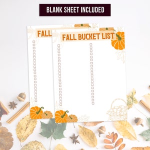 Fall Bucket List Printable Checklist of Fall Activities Autumn ...