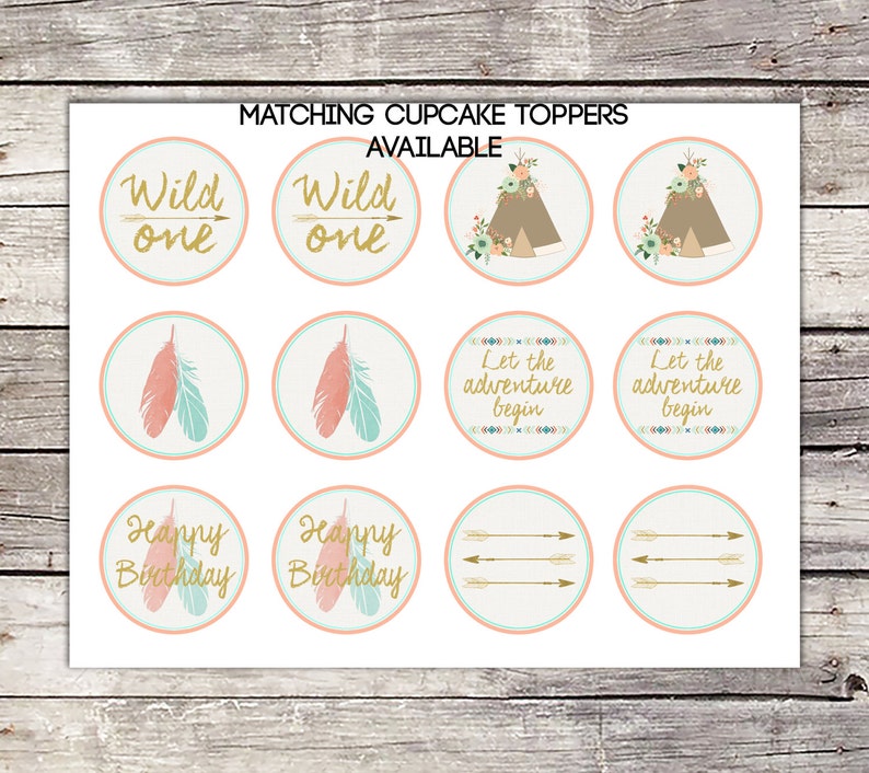 Wild One Favor Tags Wild One Birthday Tribal Favor Tag Boho - Etsy