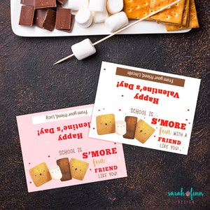 Editable Smores Valentines Day Treat Bag Toppers School Valentine's S ...