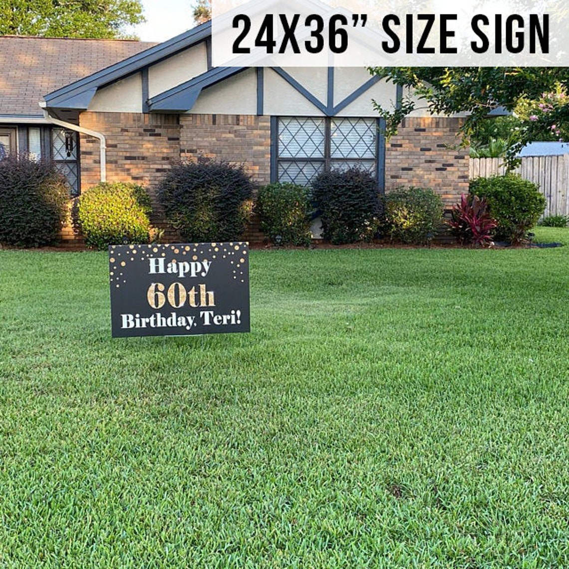 50th Birthday Yard Sign Personalized Adult Birthday Lawn Sign Yard ...