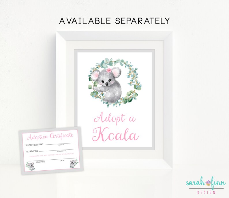 Koala Birthday Welcome Sign Party Decor Printable Birthday - Etsy