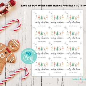 Nutcracker Gift Tags Editable Printable Christmas Gift Tags Thank You ...