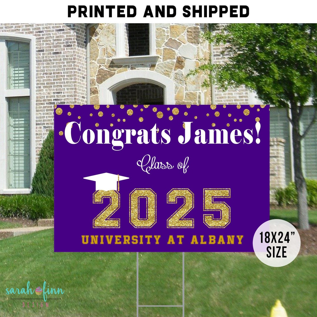 Graduation Yard Sign Class of 2025 18x24" Size Custom Colors Congrats ...
