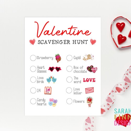 Valentine's Day Riddles Game Scavenger Hunt for Kids - Etsy
