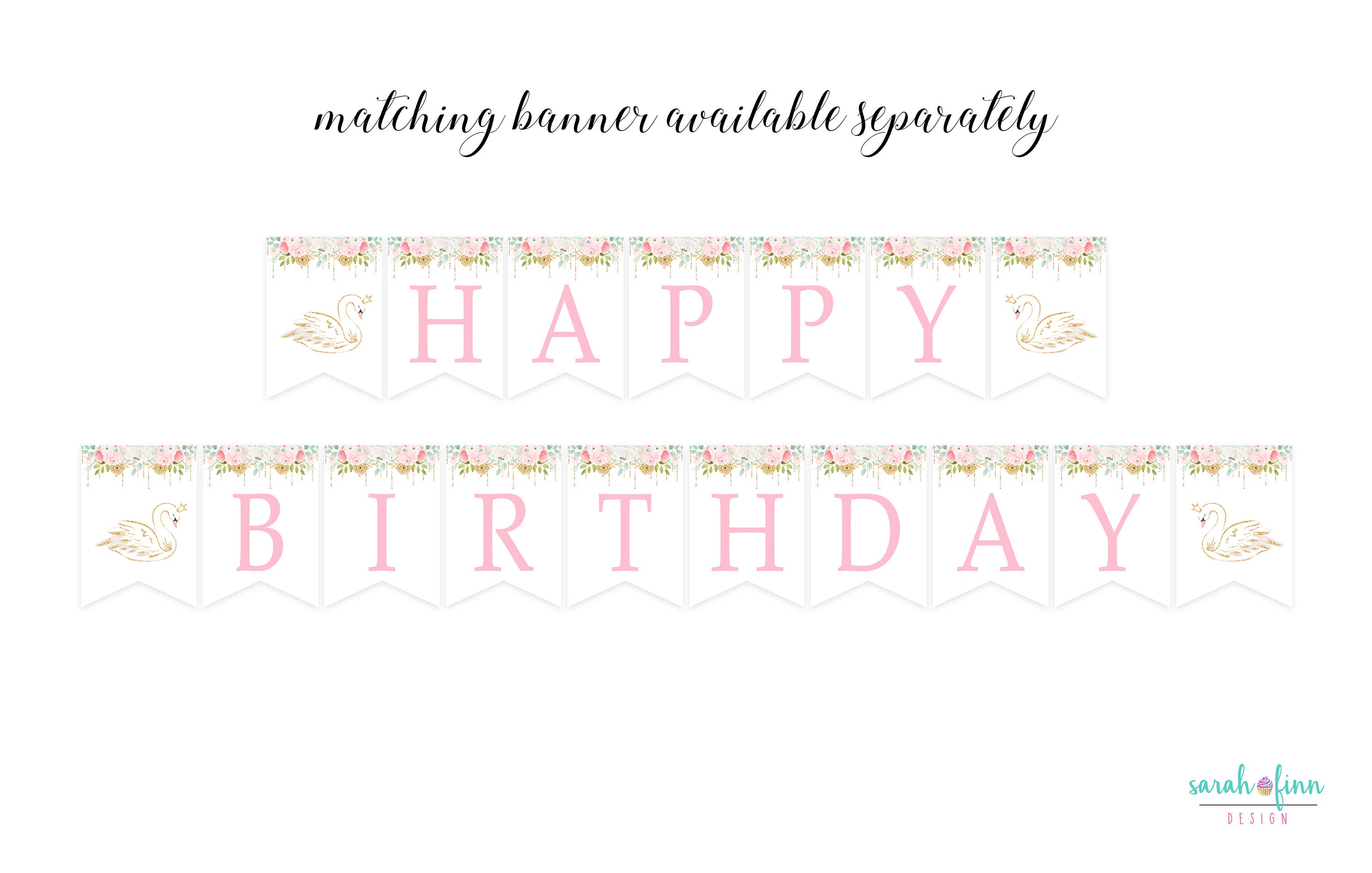 Blush Swan Time Capsule First Birthday Printable Blush Pink | Etsy