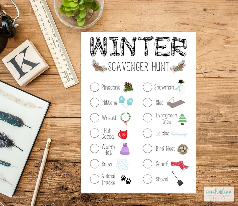 Winter Scavenger Hunt Quarantine Activities Printable Indoor | Etsy