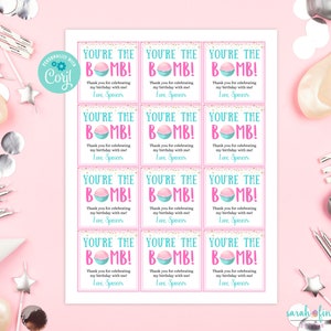 Bath Bomb Favor Tags Editable Bath Bomb Gift Tags Bath Bomb Soap ...