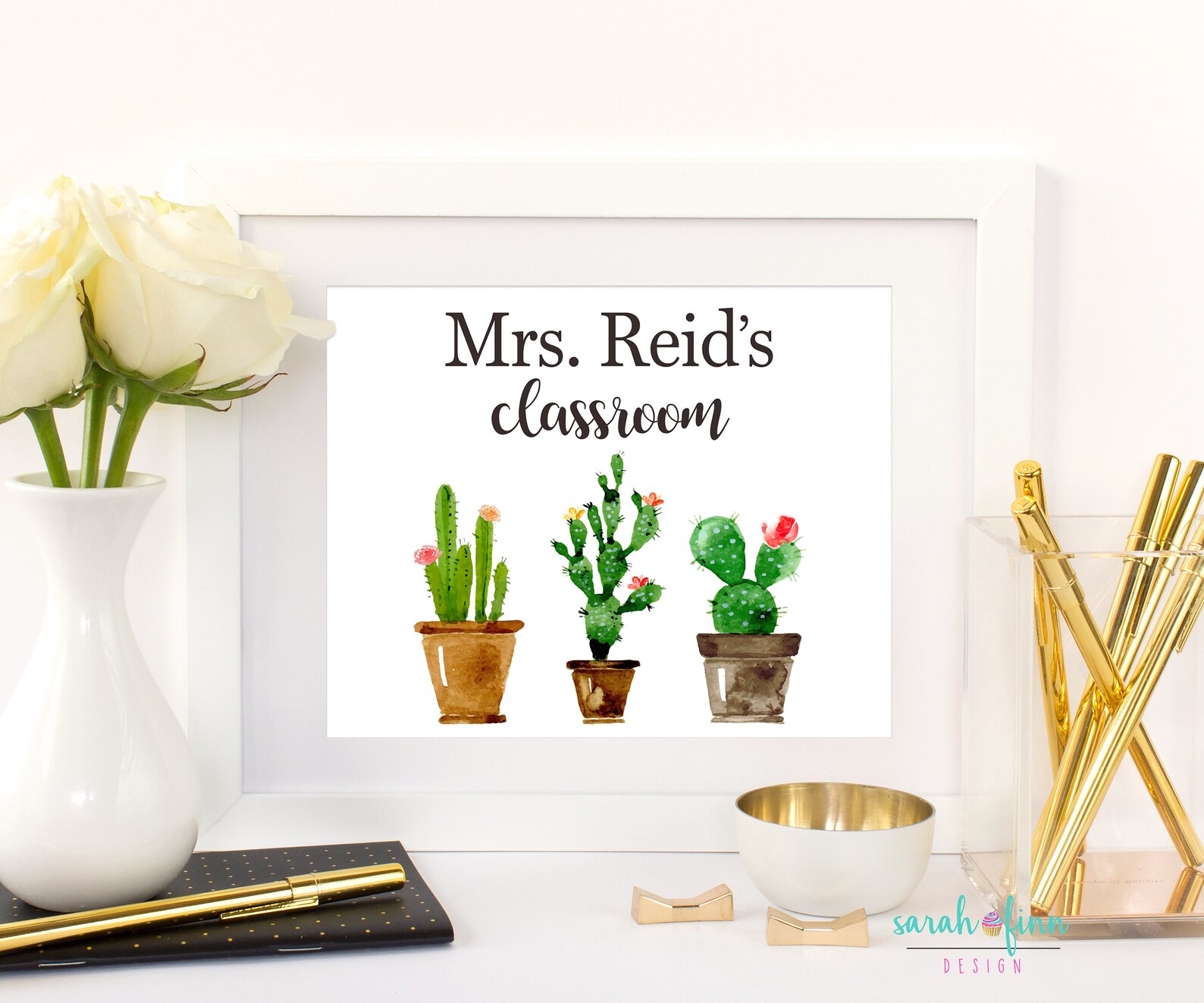 Teacher Gift Cactus Classroom Printable Sign First Day of - Etsy