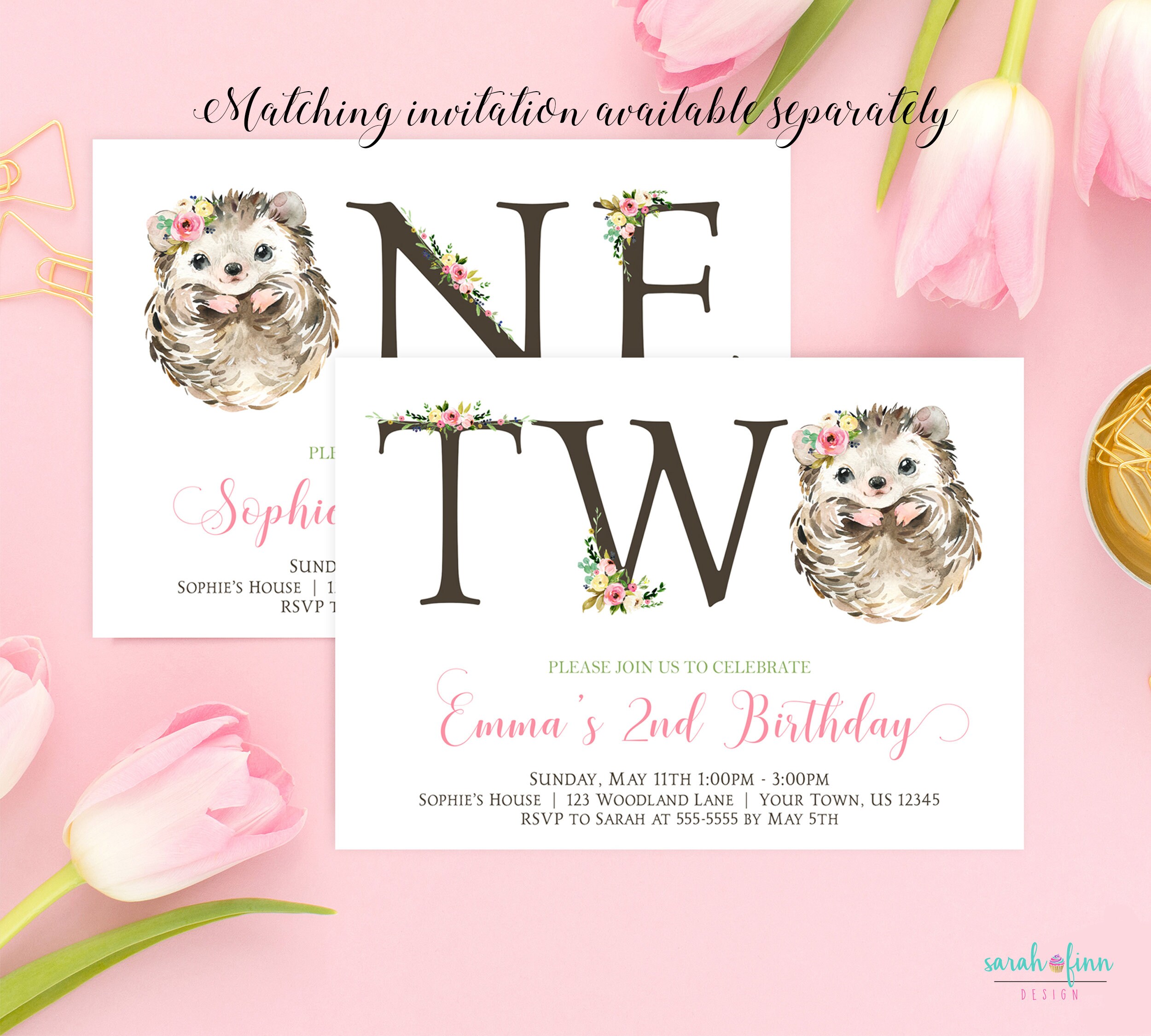 Hedgehog Birthday Welcome Sign Hedgehog Floral Woodland Party - Etsy