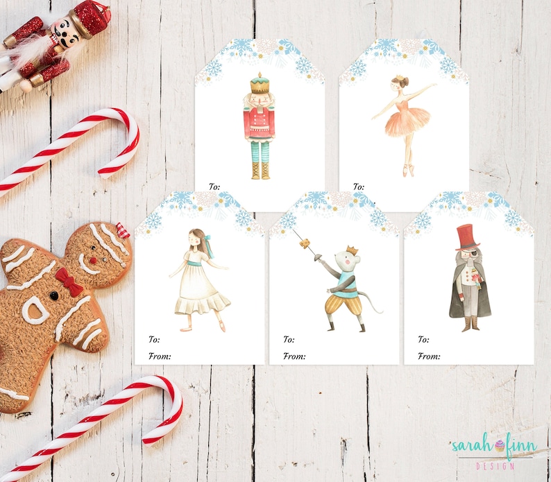 Nutcracker Gift Tags Christmas Tags Instant Download Printable Clara ...
