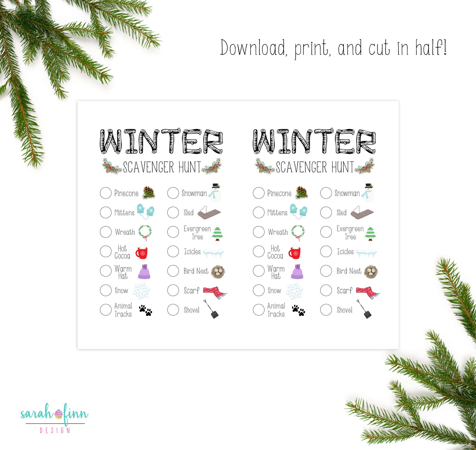 Winter Scavenger Hunt Quarantine Activities Printable Indoor | Etsy