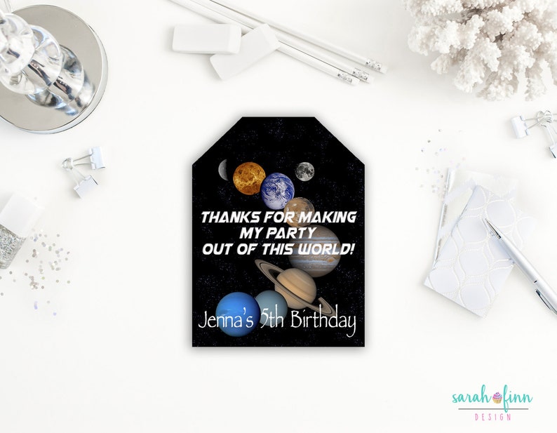 Space Favor Tags Outer Space Space Birthday Printable Favor - Etsy