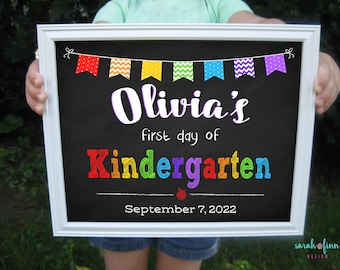 First Day of School Chalkboard Poster Printable Pre-k - Etsy