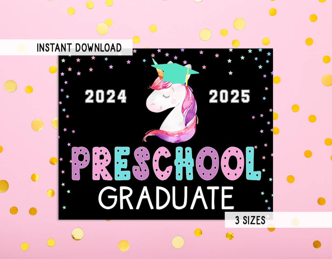 Preschool Graduation Printable Sign 2025 Instant Download Last Day of ...