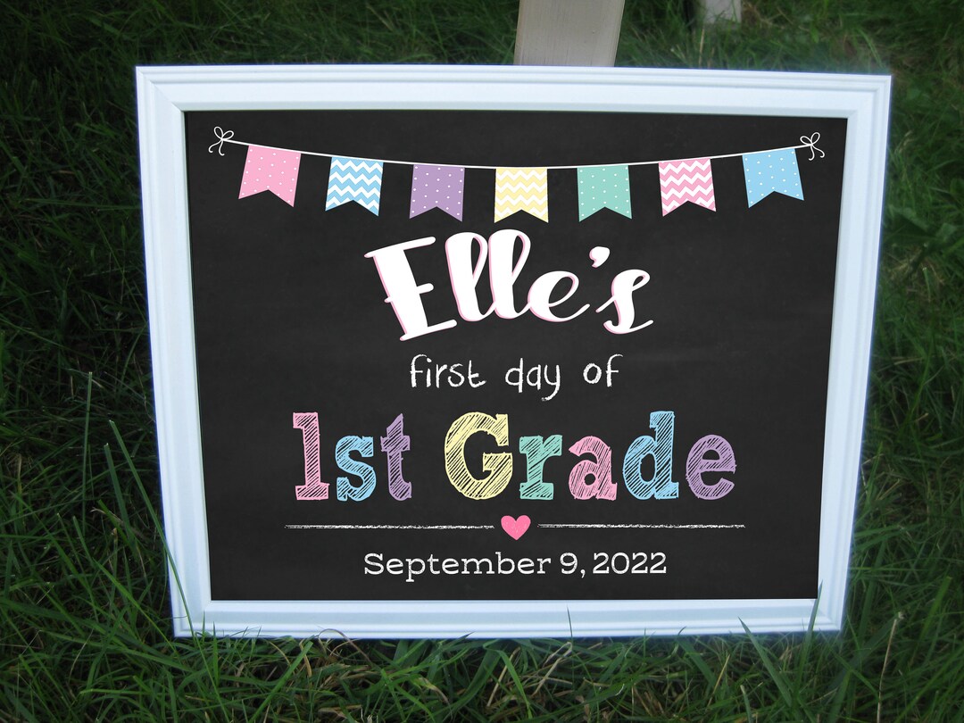 First Day of School Sign Kindergarten Printable Sign First Day ...