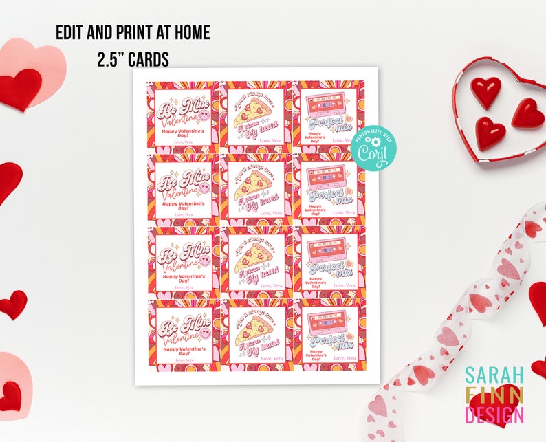 Groovy School Valentine Printable Groovy Cards Classroom - Etsy