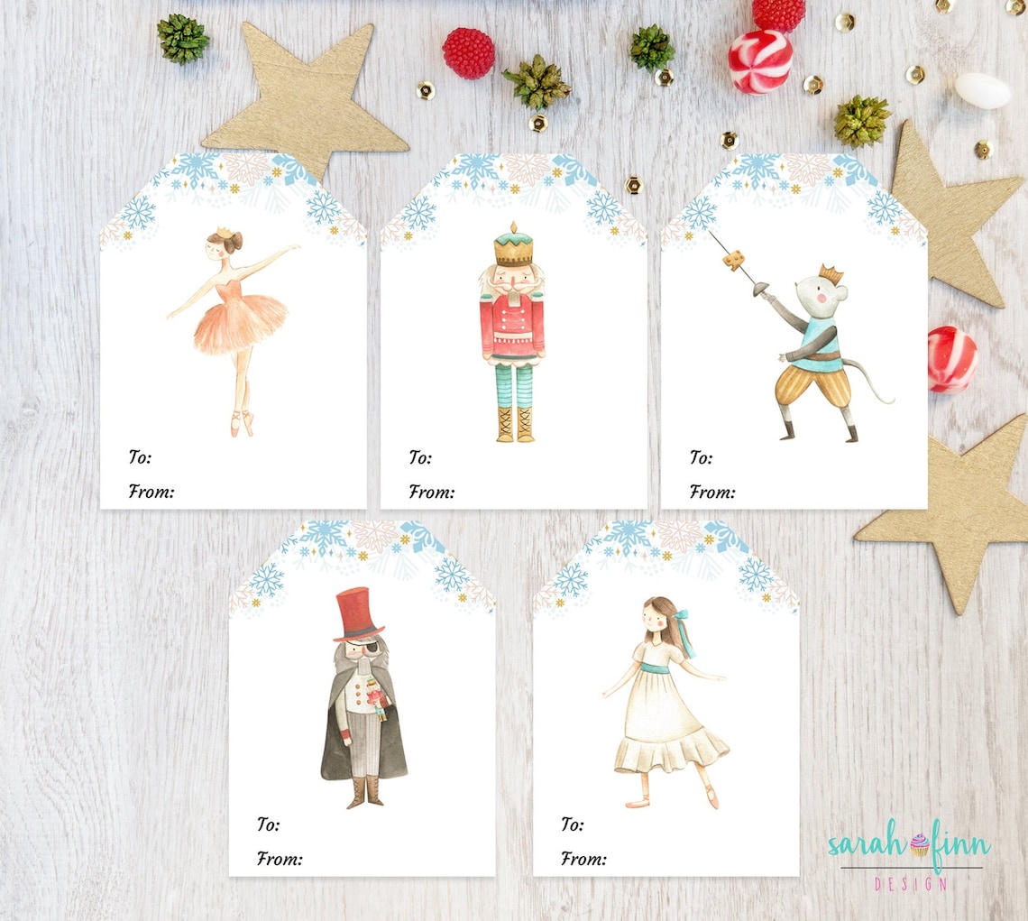 Nutcracker Gift Tags Christmas Tags Instant Download Printable | Etsy