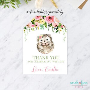 Hedgehog Happy Birthday Banner Printable Instant Download Girl Floral ...