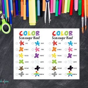 Scavenger Indoor and Outdoor Hunt Nature Scavenger Hunt Printable Color ...