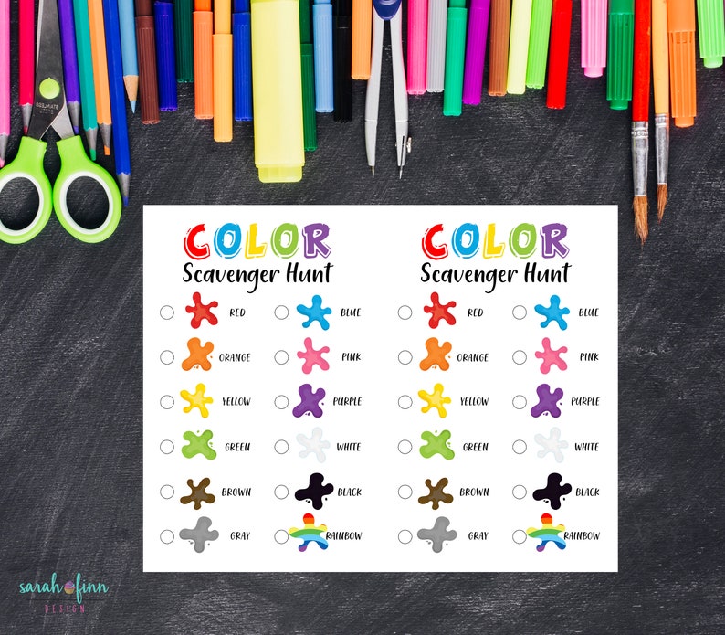 Scavenger Indoor and Outdoor Hunt Nature Scavenger Hunt Printable Color ...