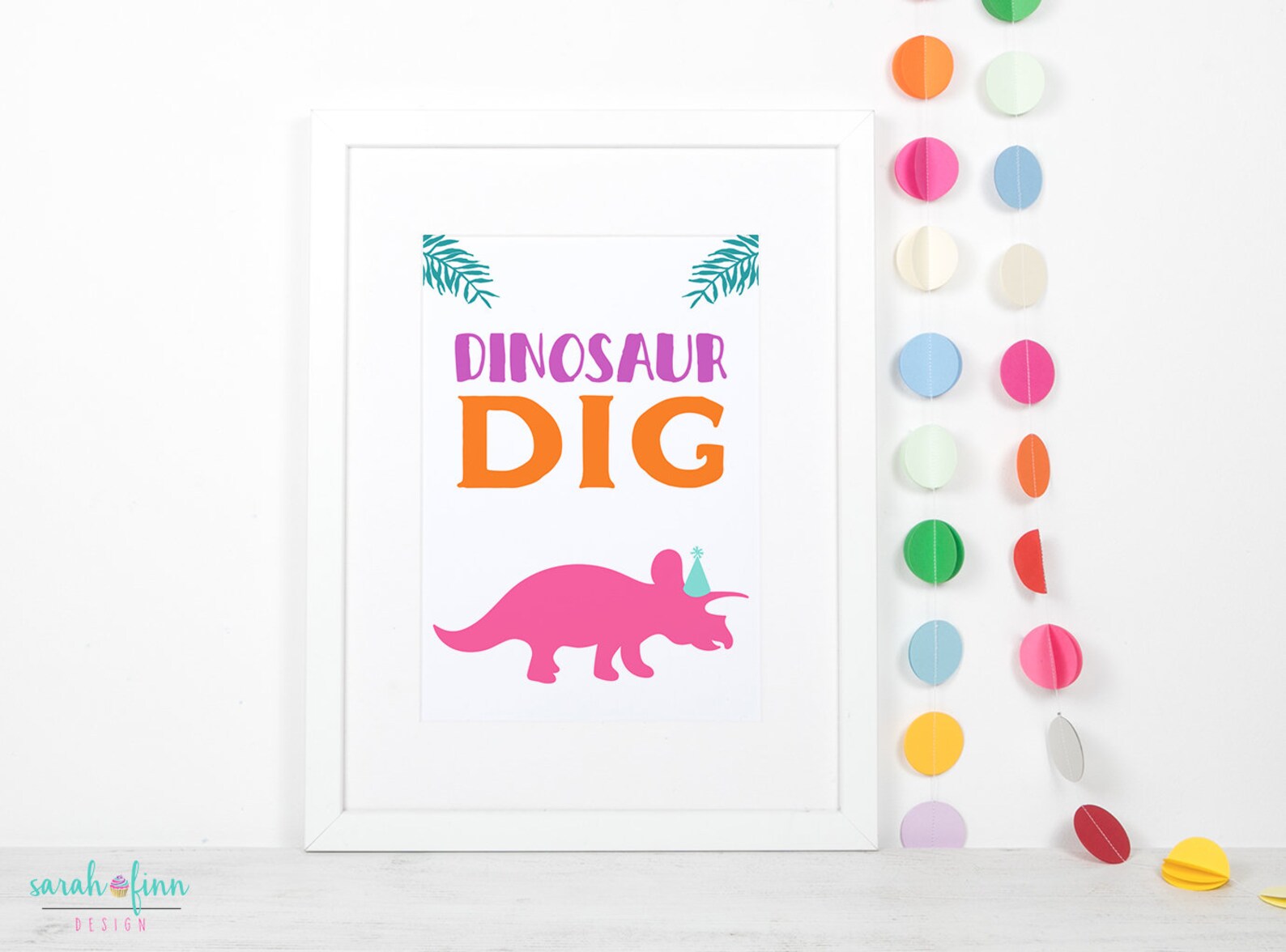 Girl Dinosaur Birthday Party Signs Party Decor Set Printable - Etsy