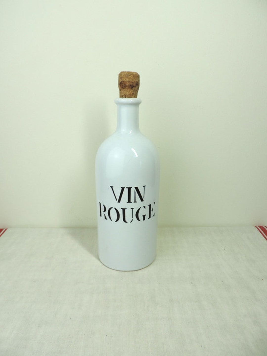 French Vintage Glazed Stoneware Bottle, Charolles Vin Rouge Bottle - Etsy