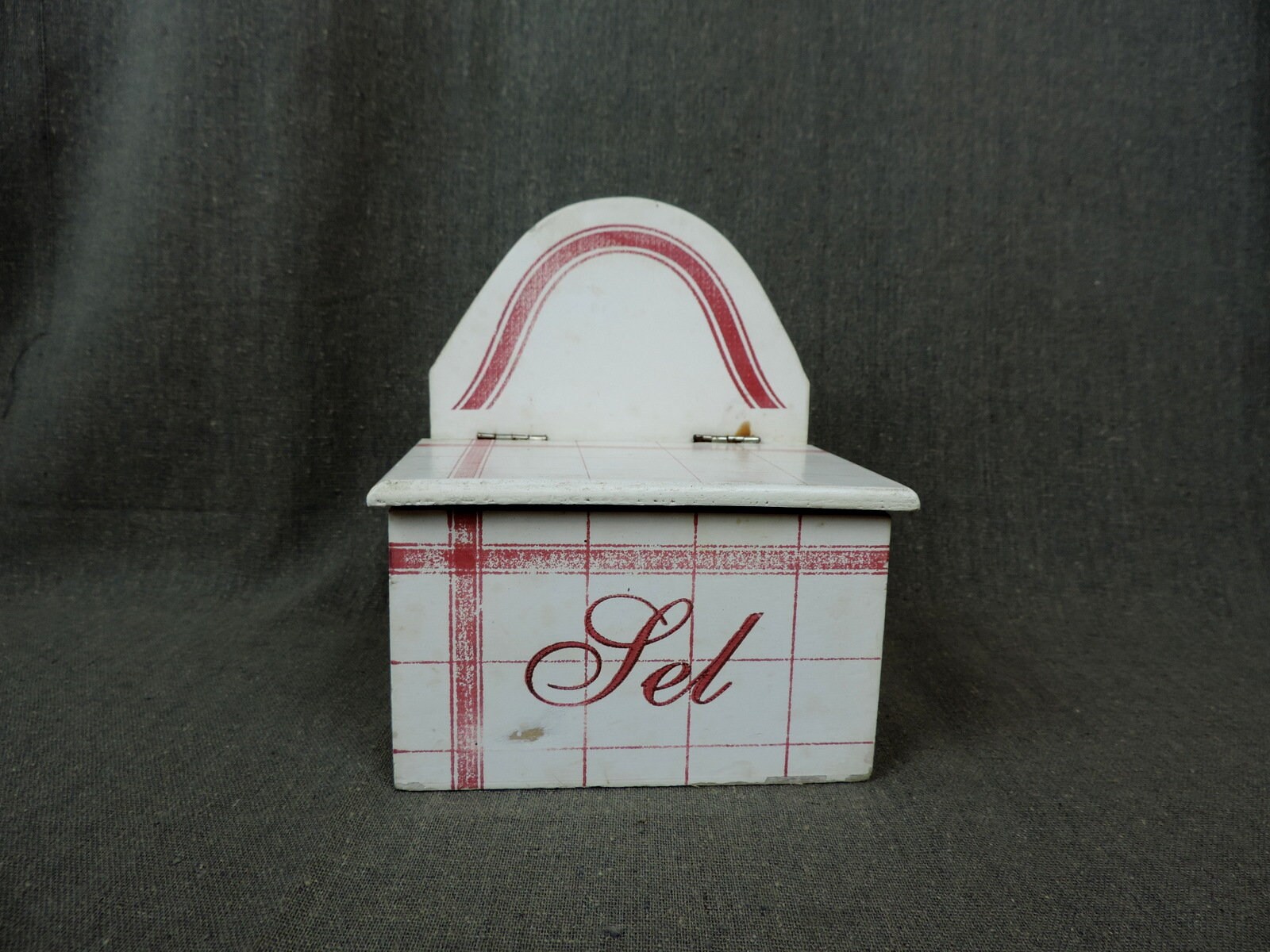French Vintage Salt Box Shabby Chic White Wood Salt Box - Etsy