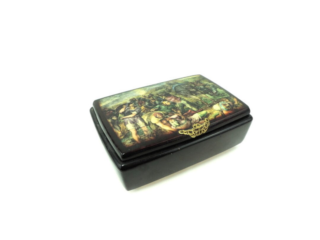Vintage Lacquered Musical Jewelry Box, Swiss MAPSA Music Box - Etsy