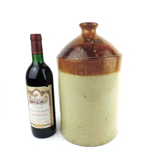 Antique English WW1 SRD Rum Jar, Doulton Lambeth Sandstone 1 Gallon Jug ...