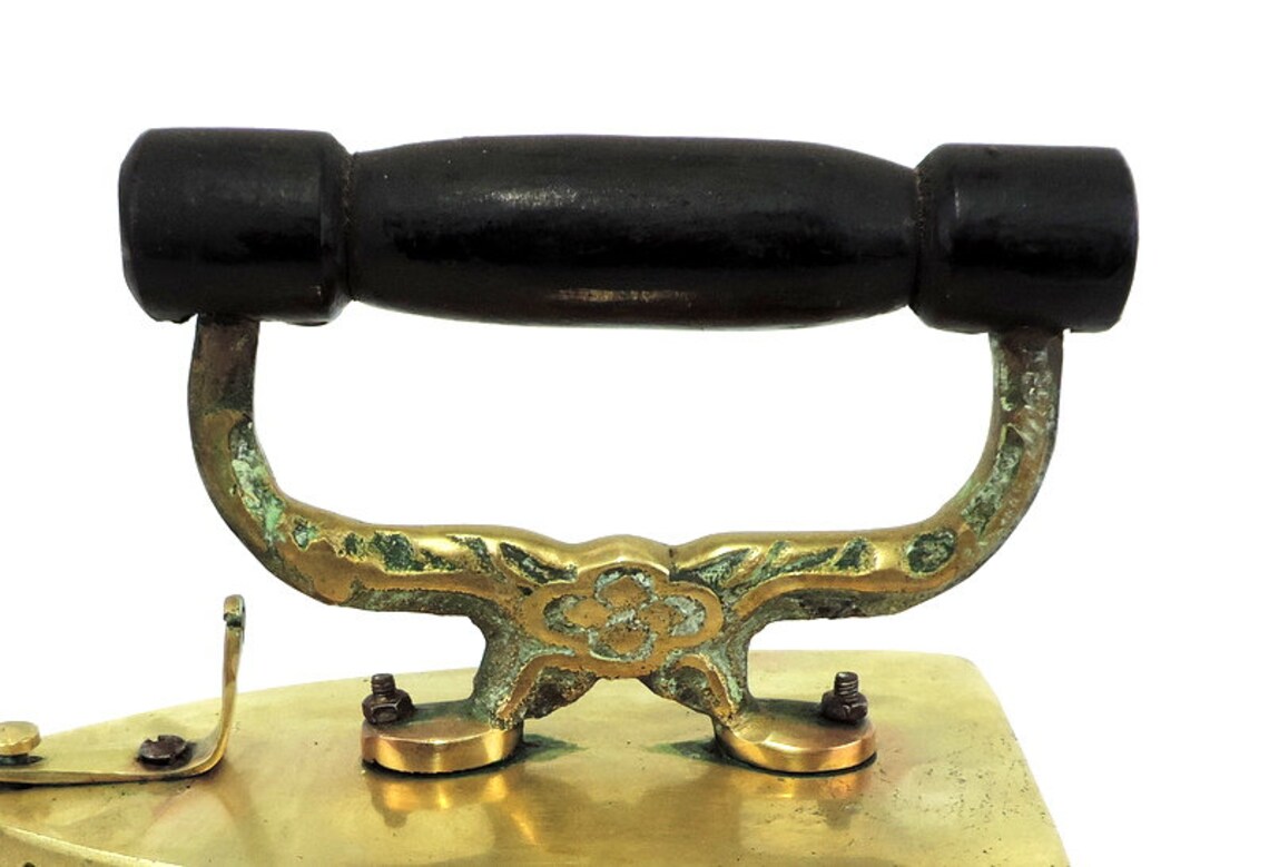 French Antique Solid Brass Coal Iron - Etsy