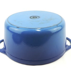 French Vintage Blue Cast Iron Dutch Oven by Cousances / Le Creuset ...