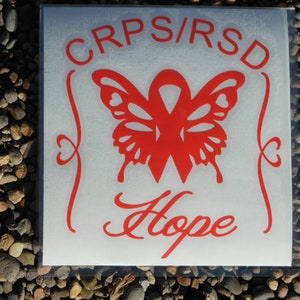 CRPS RSD Hope Awareness Ribbon Vinyl Decal Car Window Bumper Sticker - Etsy