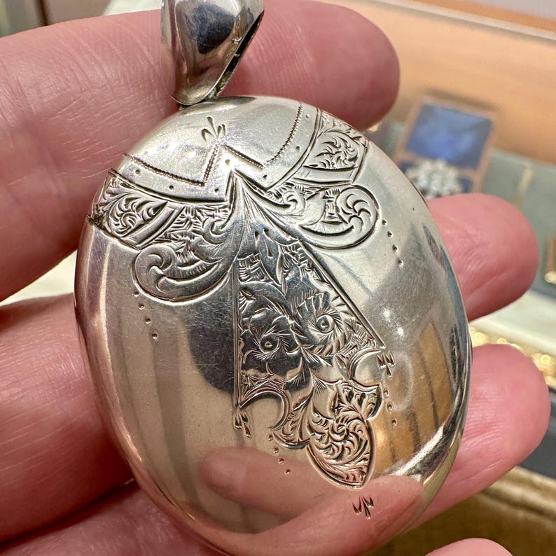 Victorian Engraved Silver Locket, C1880 - Etsy
