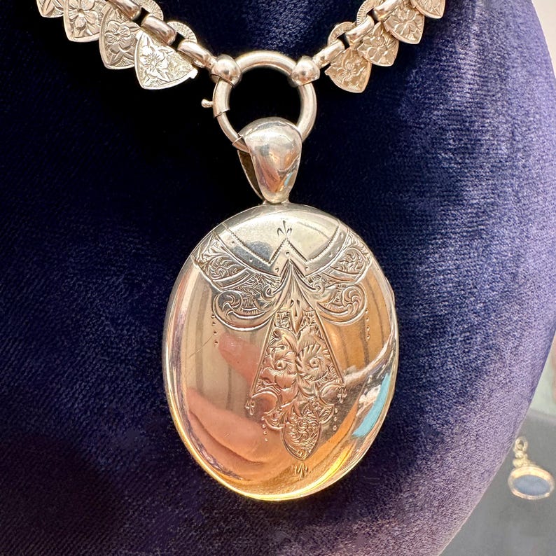 Victorian Engraved Silver Locket, C1880 - Etsy