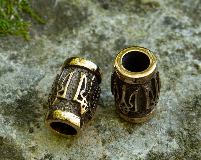 Ukrainian Trident Bead Ukrainian Symbol Paracord Brass Bead Knife ...