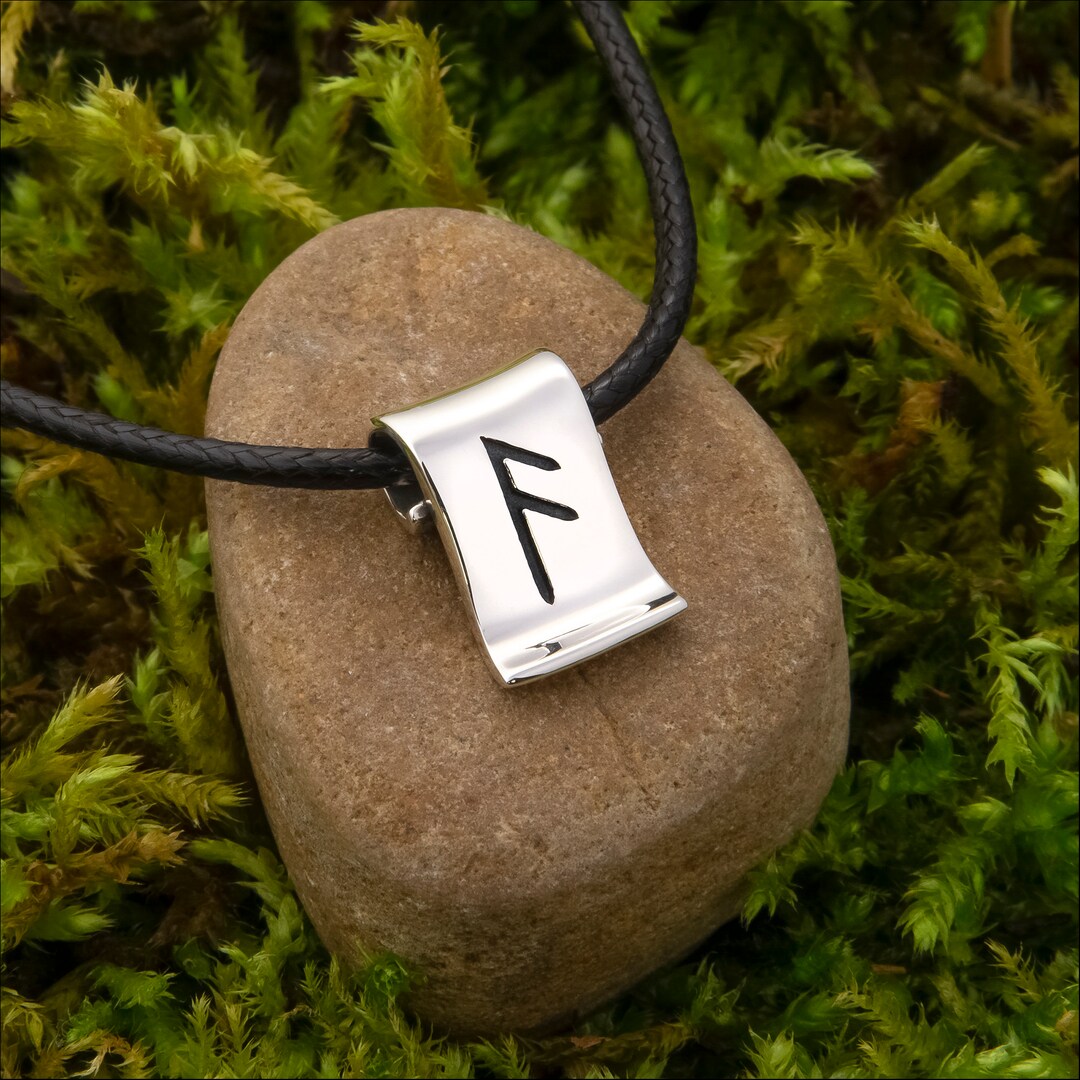 ANSUZ Rune Pendant Sterling Silver Rune Necklace Custom Rune Elder ...