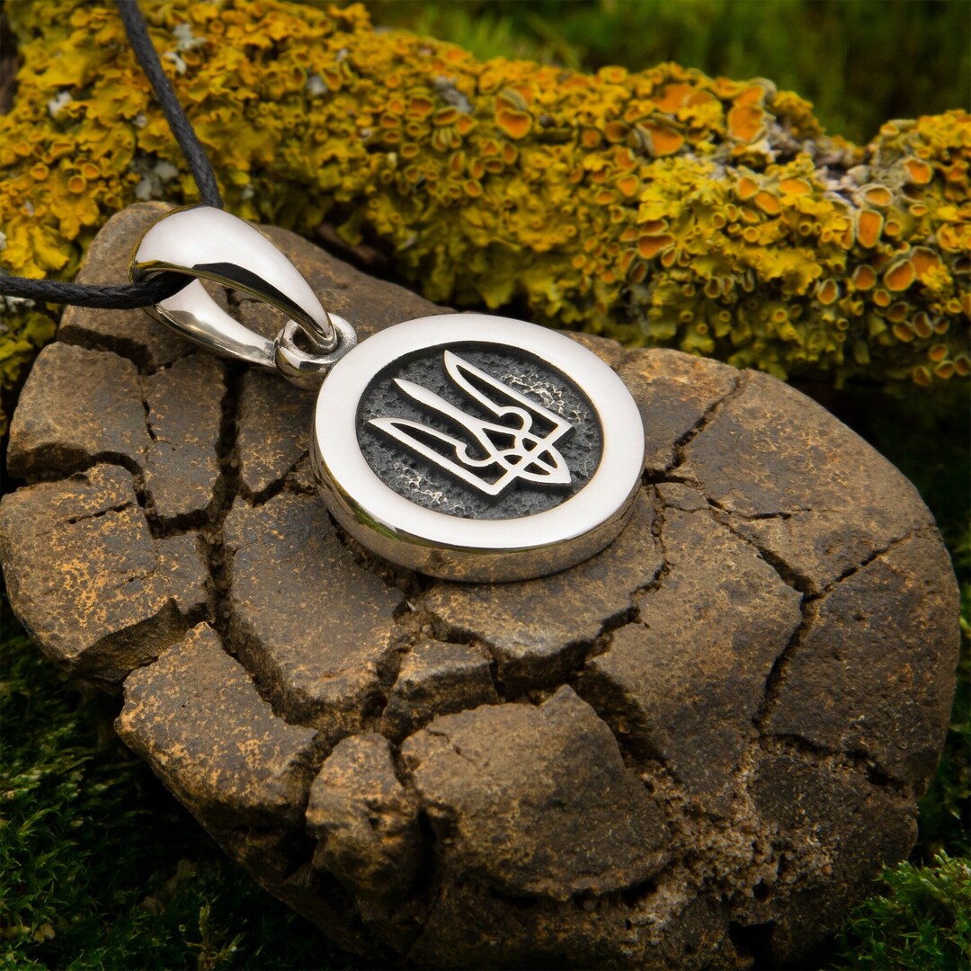 Ukrainian Trident Silver 925 Pendant Handmadetryzub Necklace Ukraine ...