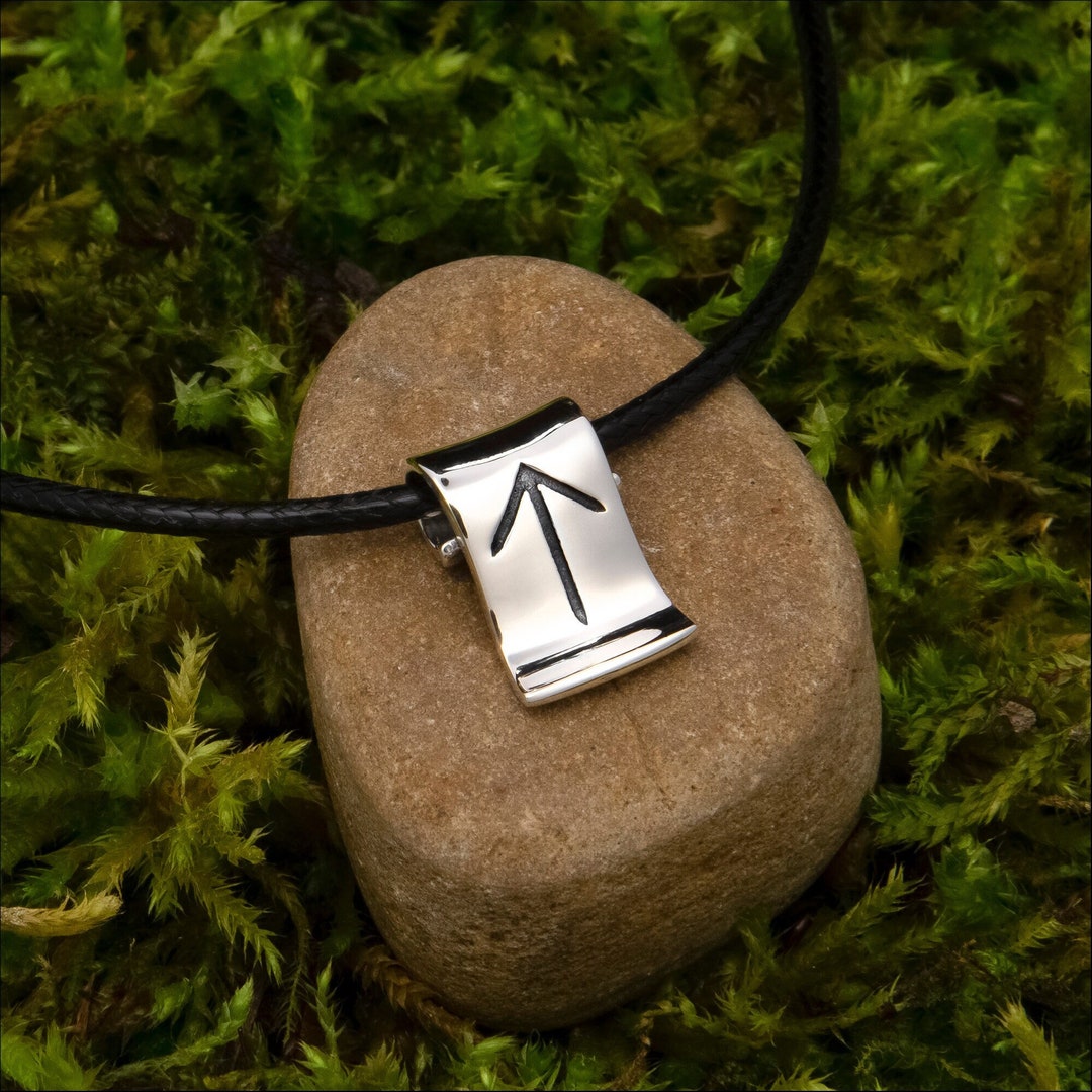 Tyr Rune Necklace 925 Silver Custom Rune Tiwaz Elder Futhark Viking ...