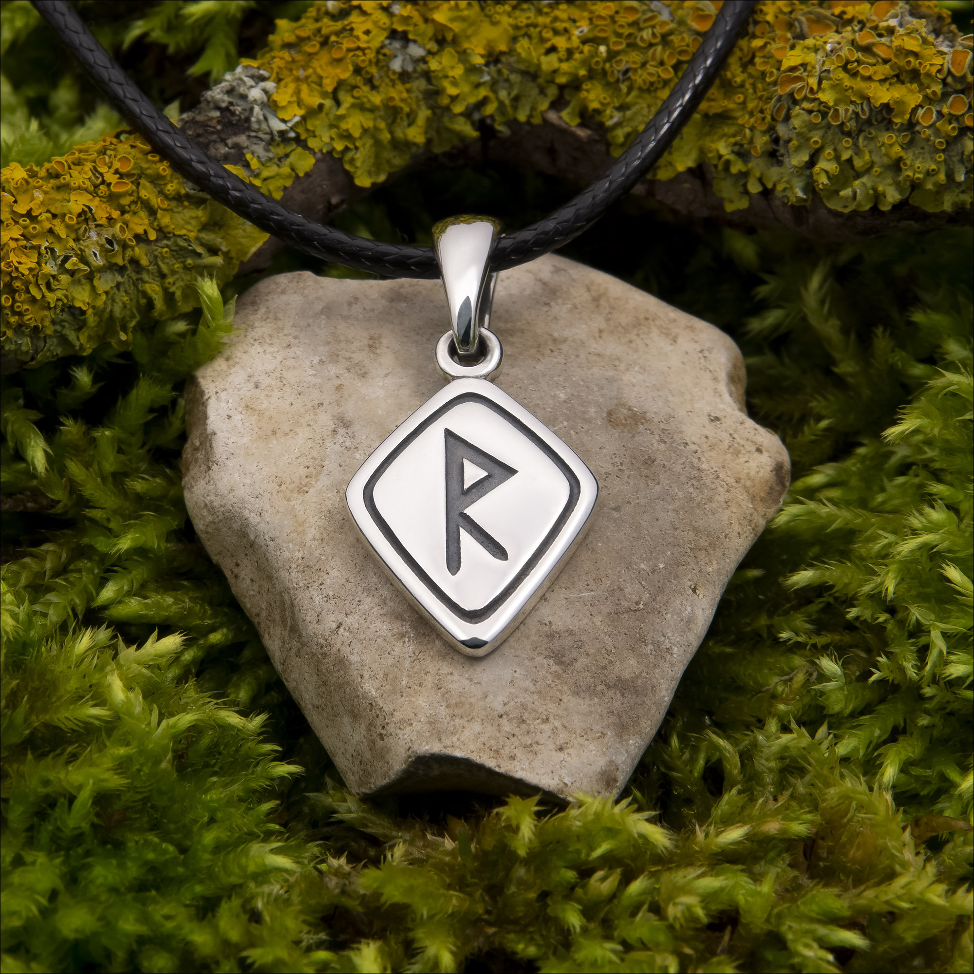 Raido Rune Pendant Viking Runes Silver Necklace Norse Runes Jewelry ...