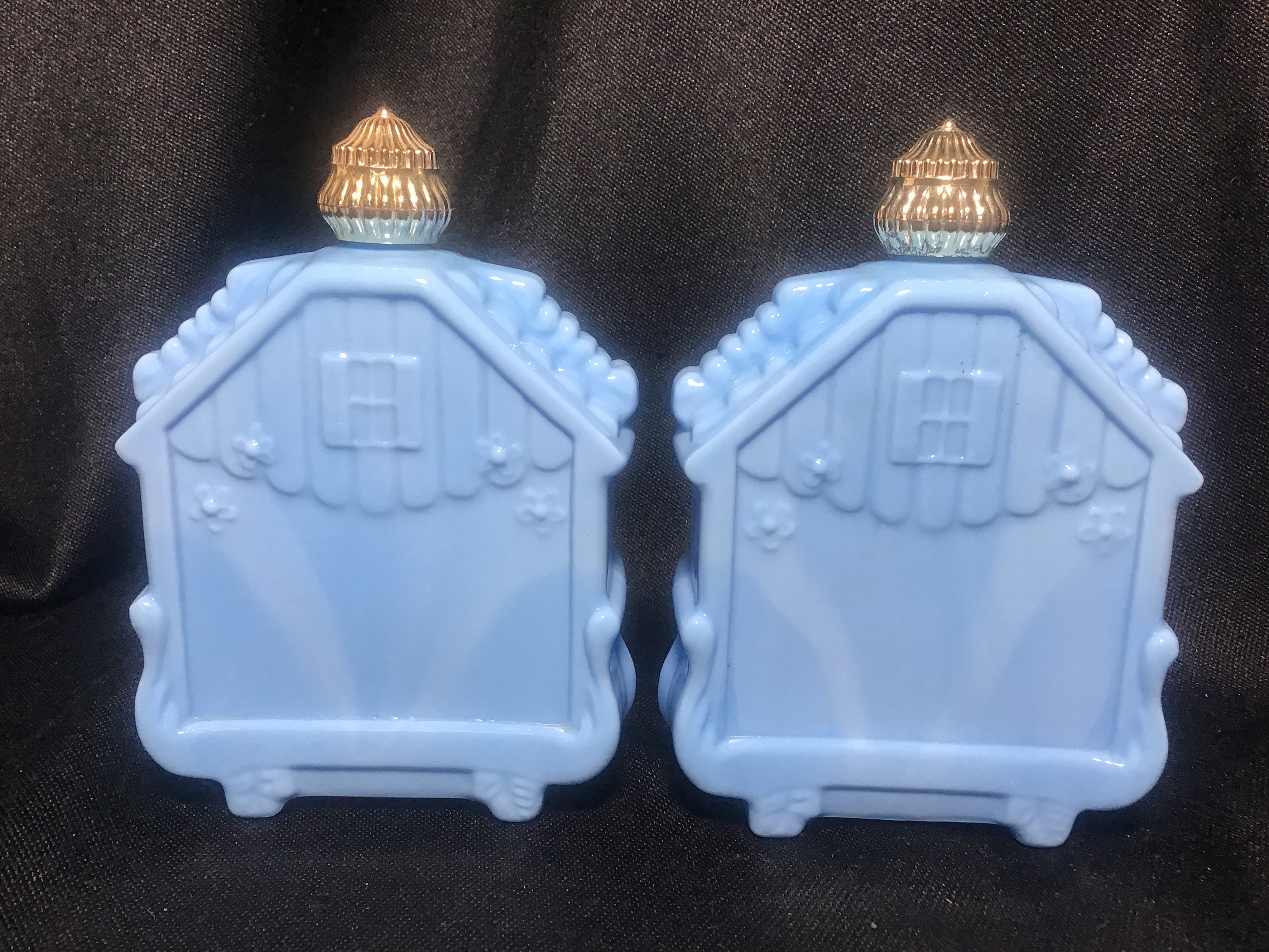 Avon Bluebird House Perfume Bottle Blue Milkglass Bird House - Etsy