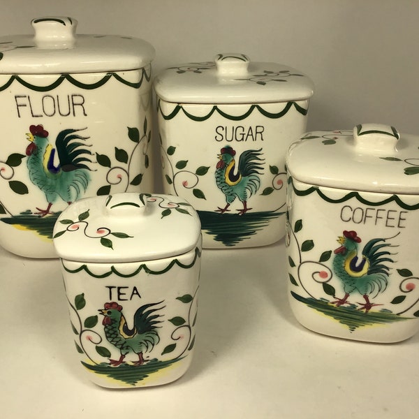Rooster Canister Set - Etsy