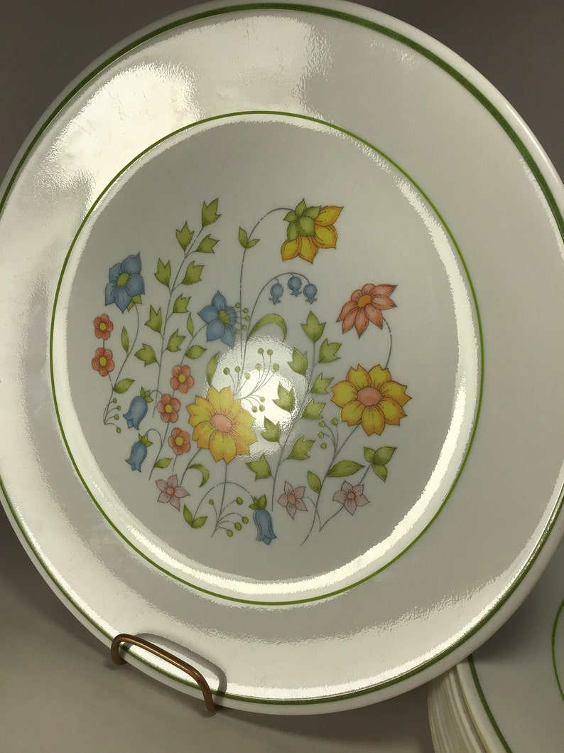 4 Dinner Plates Corelle Spring Meadow - Etsy