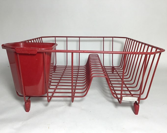 Red Rubbermaid Dish Drainer, Vintage Dish Drainer Rack - Etsy