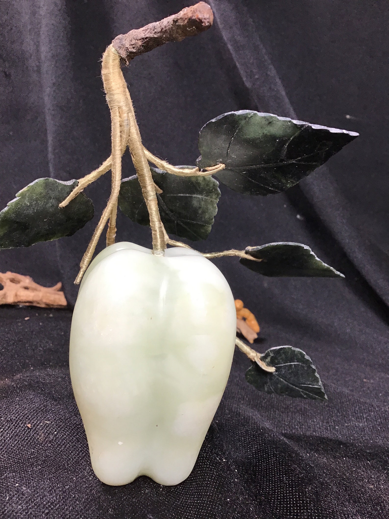 3 Pieces Jade Fruit With Leaves Imperfect Jade Arrangement - Etsy UK
